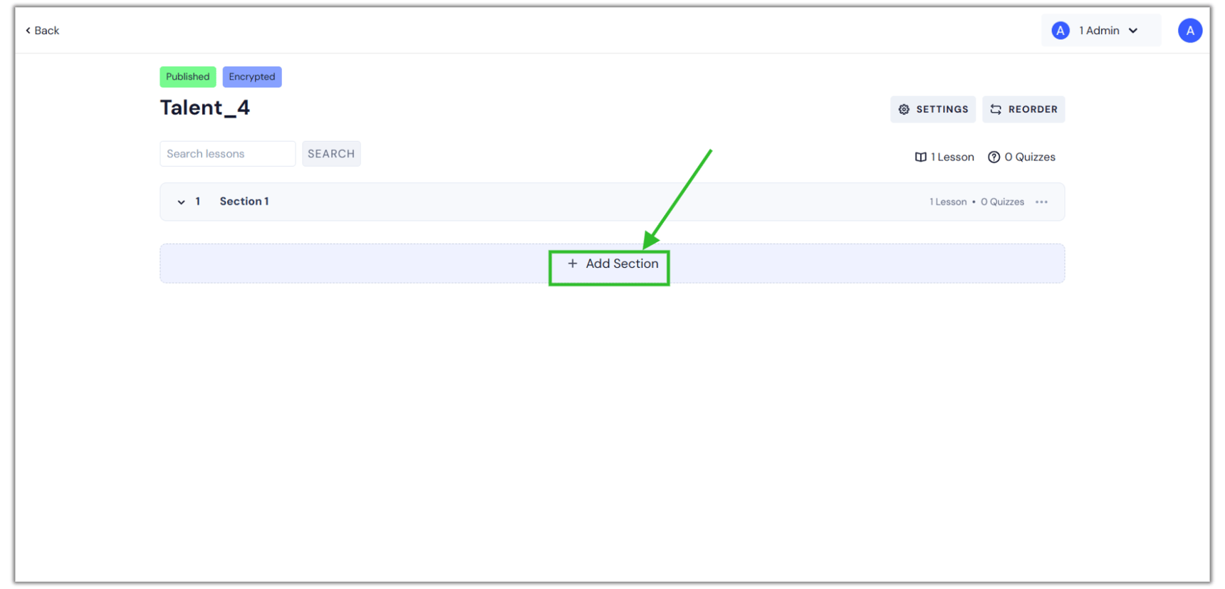 Add new sections to your course